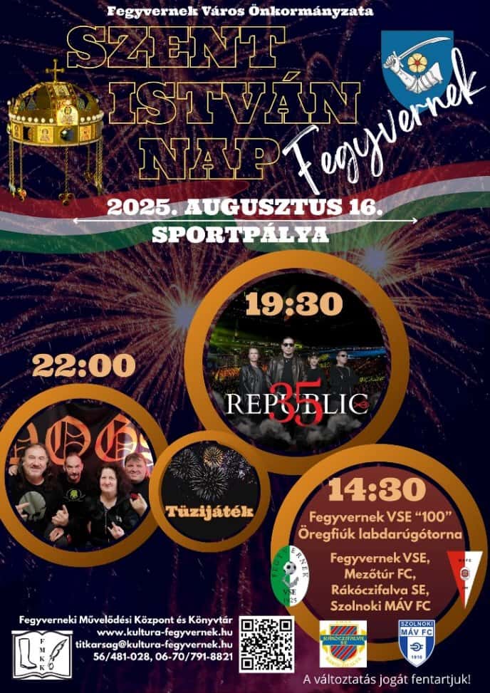 Fegyvernek Augusztus 20. 2025 - GOTRAVEL