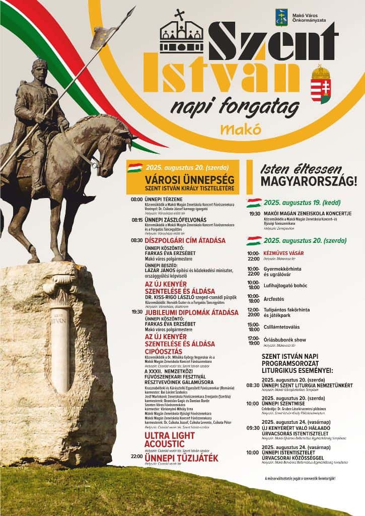 Makó Augusztus 20. program 2025 - GOTRAVEL