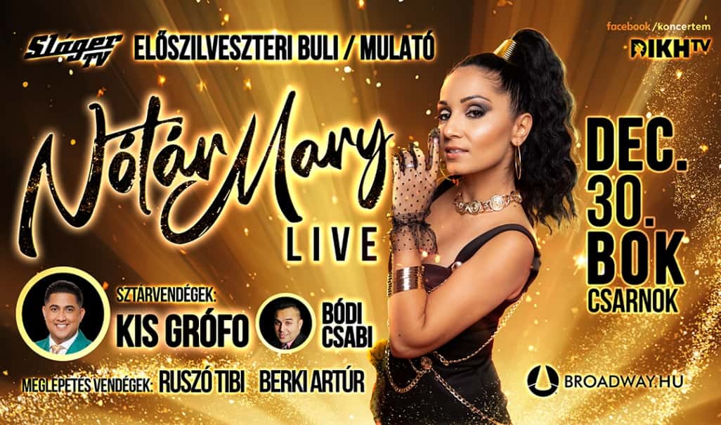 Nótár Mary Koncert 2023 Budapest - GOTRAVEL